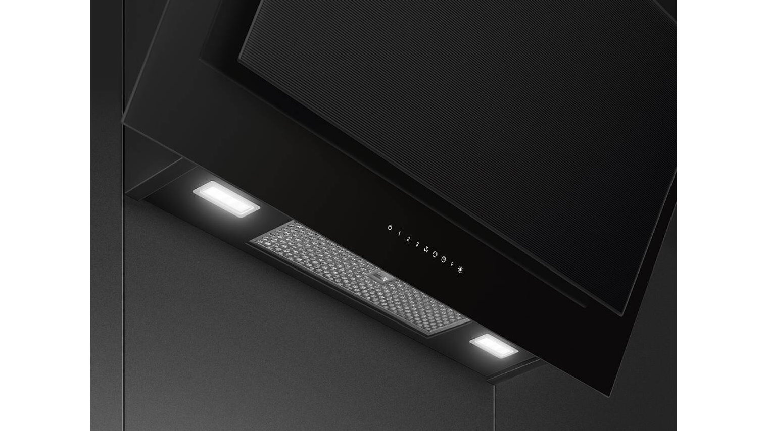 Smeg Linea 90cm Vertical Rangehood - Midnight Black | Harvey Norman