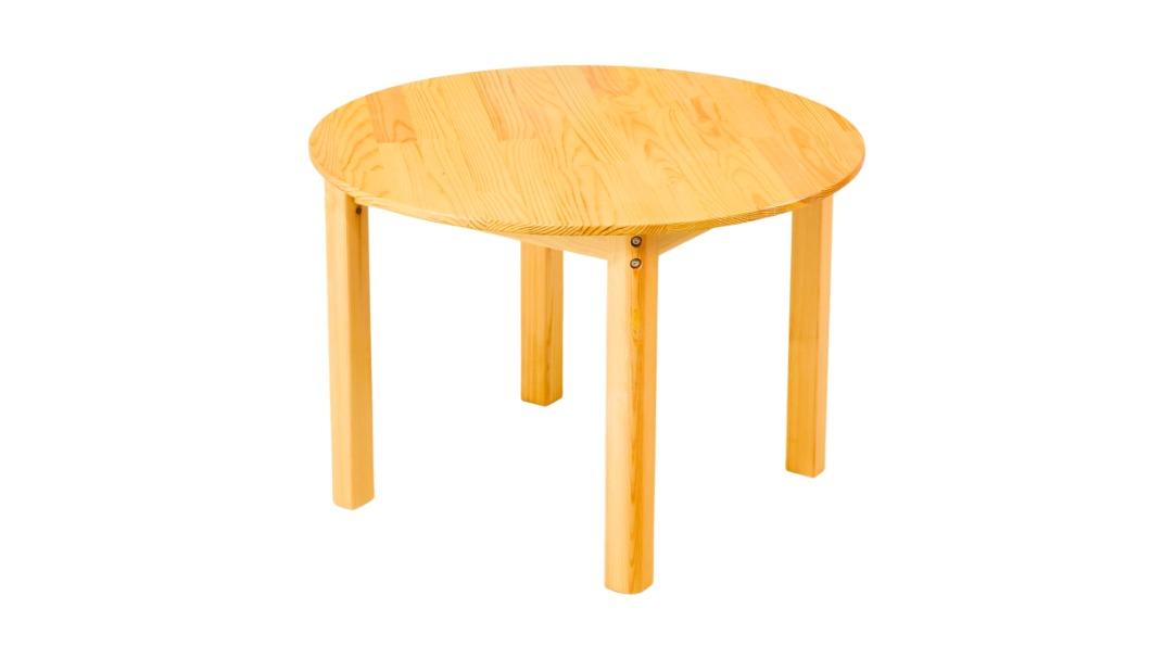 HelloDeal Pinewood Children Study Activity Desk 80cm Round Wooden ...