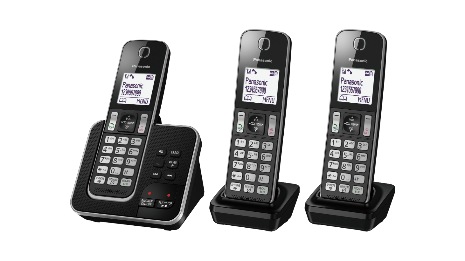 Panasonic Triple Handset DECT Cordless Phone | Harvey Norman