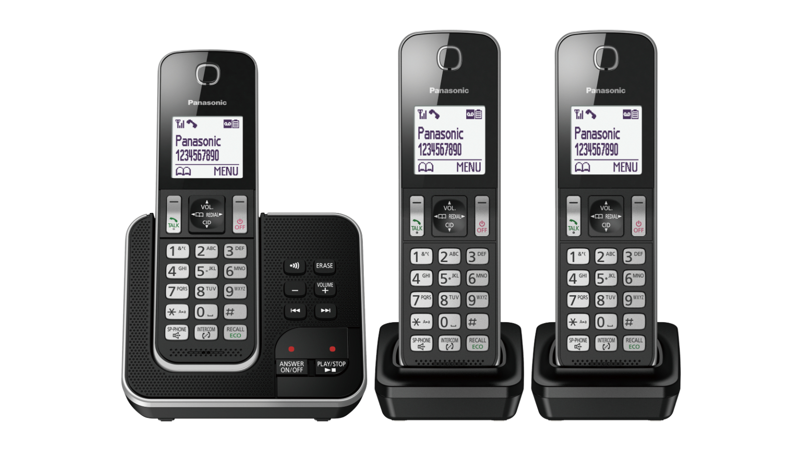 Panasonic Triple Handset DECT Cordless Phone | Harvey Norman
