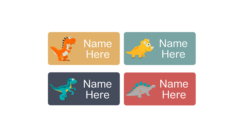 Personalised Rectangle Name Labels | Harvey Norman