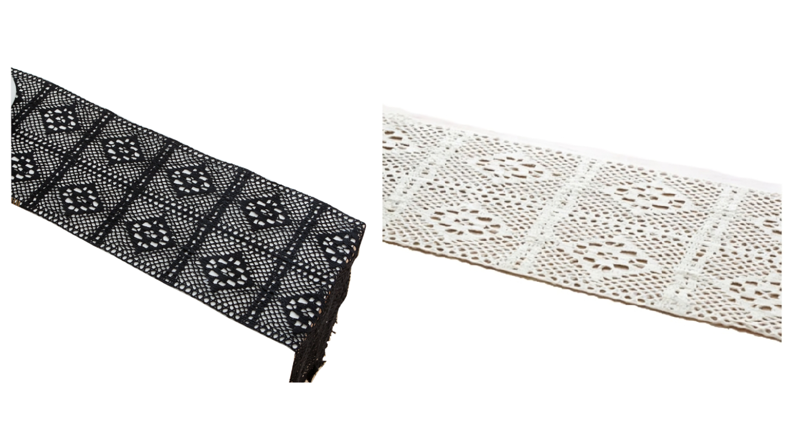 HOD Set of 4 140cm Lace Crochet Table Runner | Harvey Norman