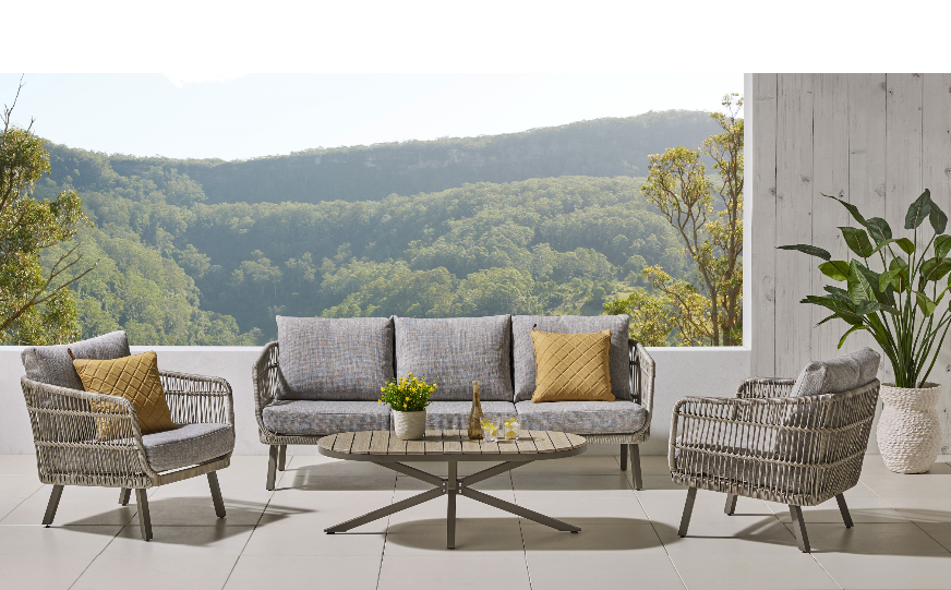 Lancaster 4-Piece Outdoor Lounge Setting | Harvey Norman
