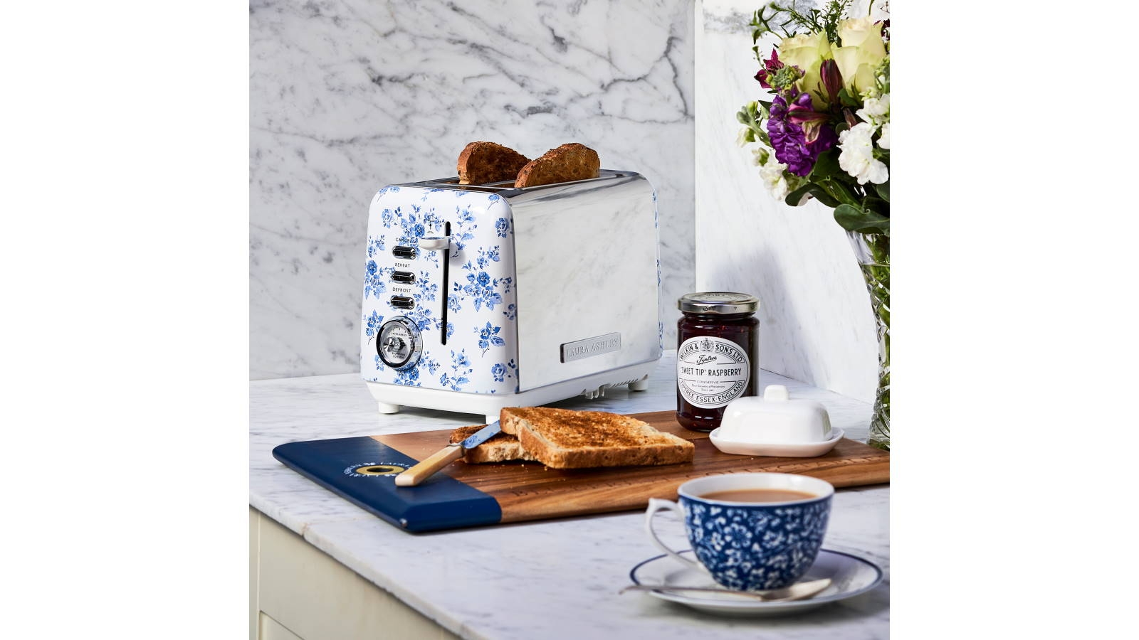 Laura Ashley 2 Slice Toaster - China Rose | Harvey Norman