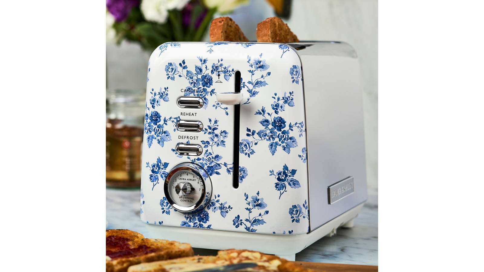 Laura Ashley 2 Slice Toaster - China Rose | Harvey Norman