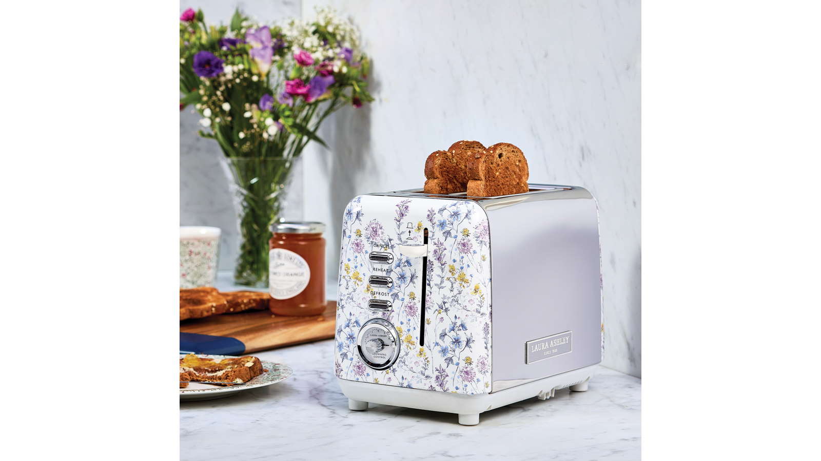 Laura Ashley 2 Slice Toaster - Wild Meadow | Harvey Norman