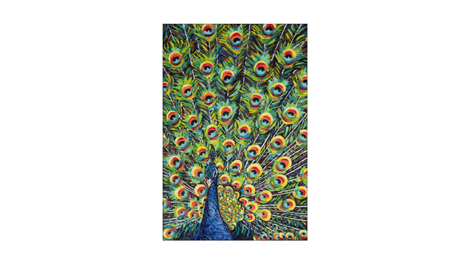 La Grolla Lavish Peacock I Stretched Canvas Wall Art - 150 x 100cm ...