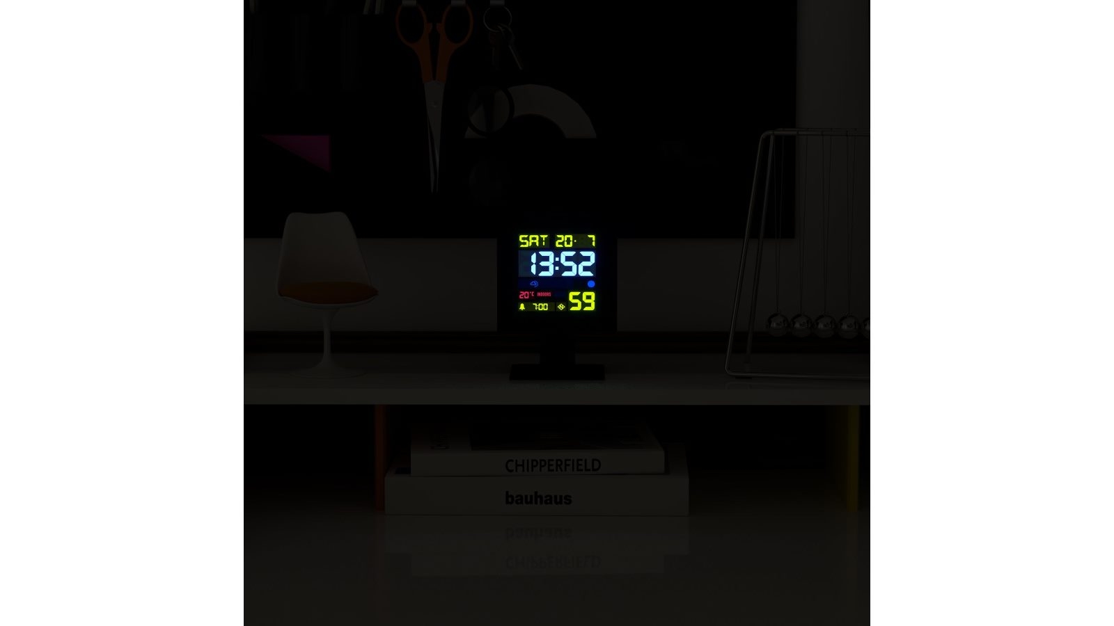 Newgate Monolith Lcd Alarm Clock - Black | Harvey Norman