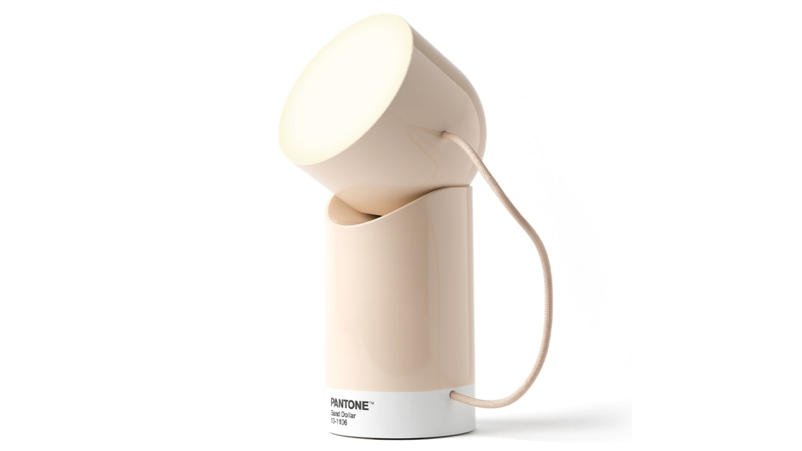 Lexon Pantone Orbe Portable LED Lamp with Moving Head - Sand | Harvey ...