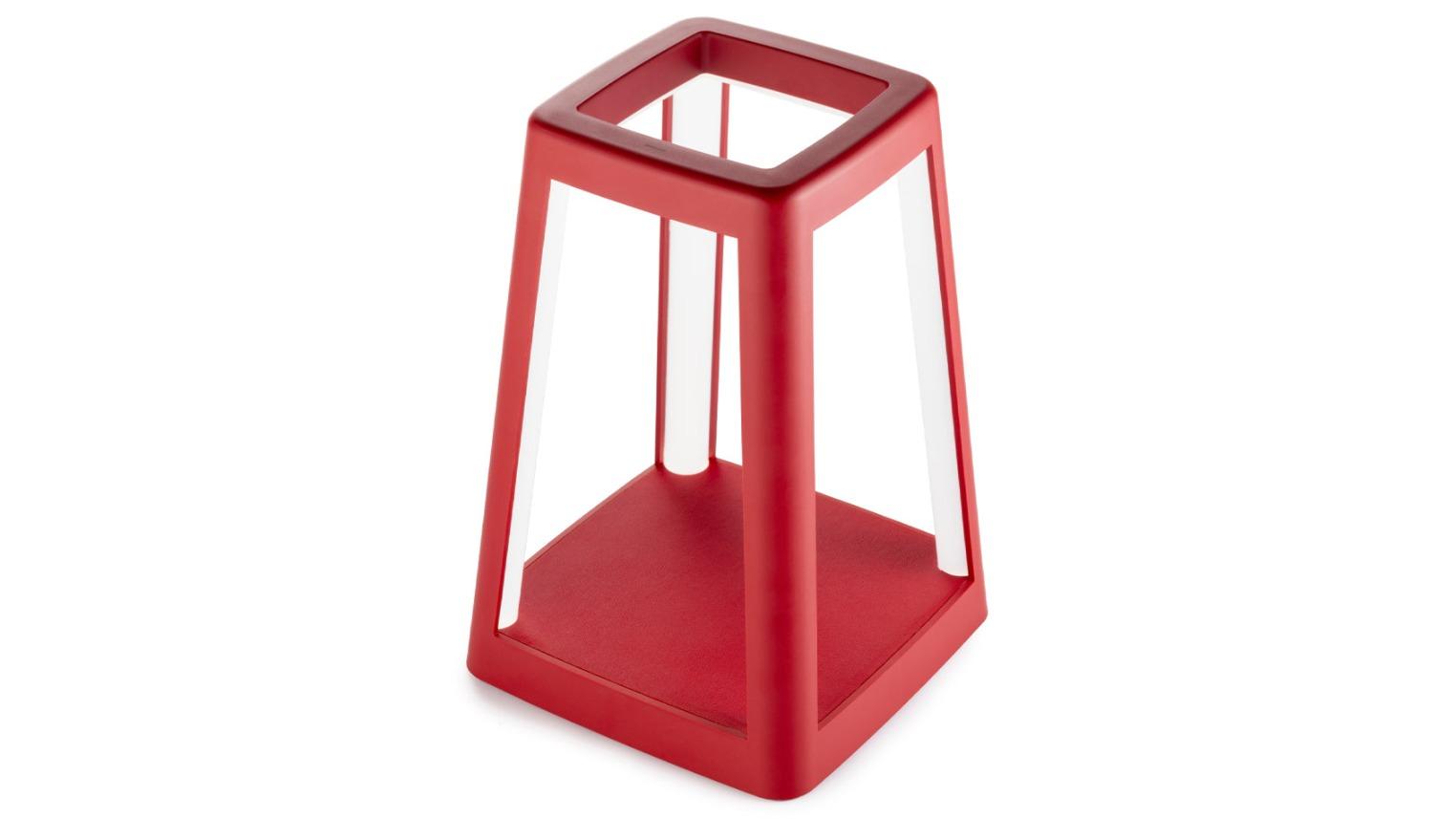 Lexon Portable Lantern Lamp with Built-in Wireless Charger - Red ...