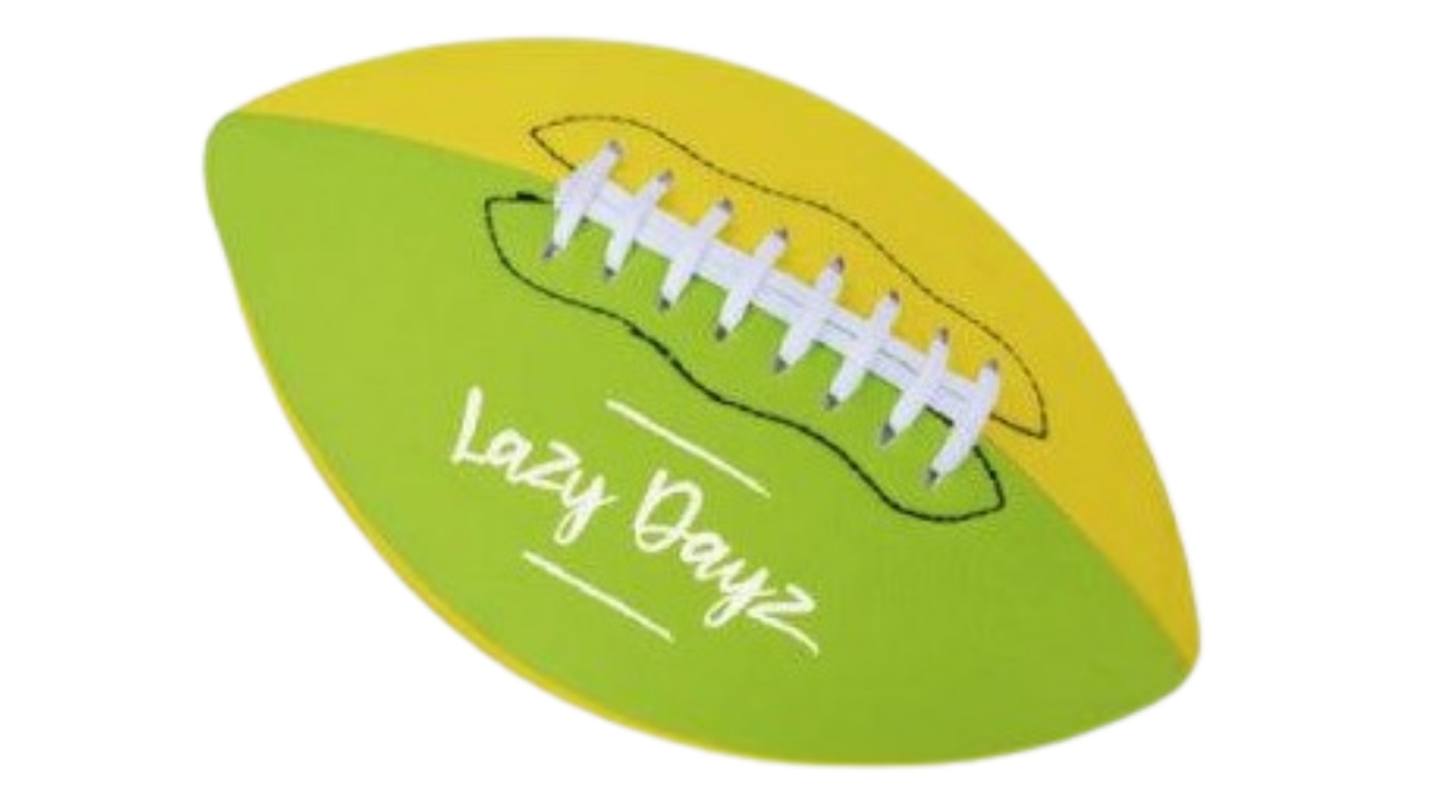 Lazy Dayz Inflated Contrast Color Neoprene American Football - Green ...