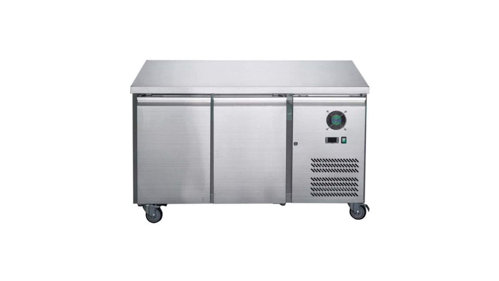LCE LD2100TN Stainless Steel Solid 2-Door Bench Fridge | Harvey Norman