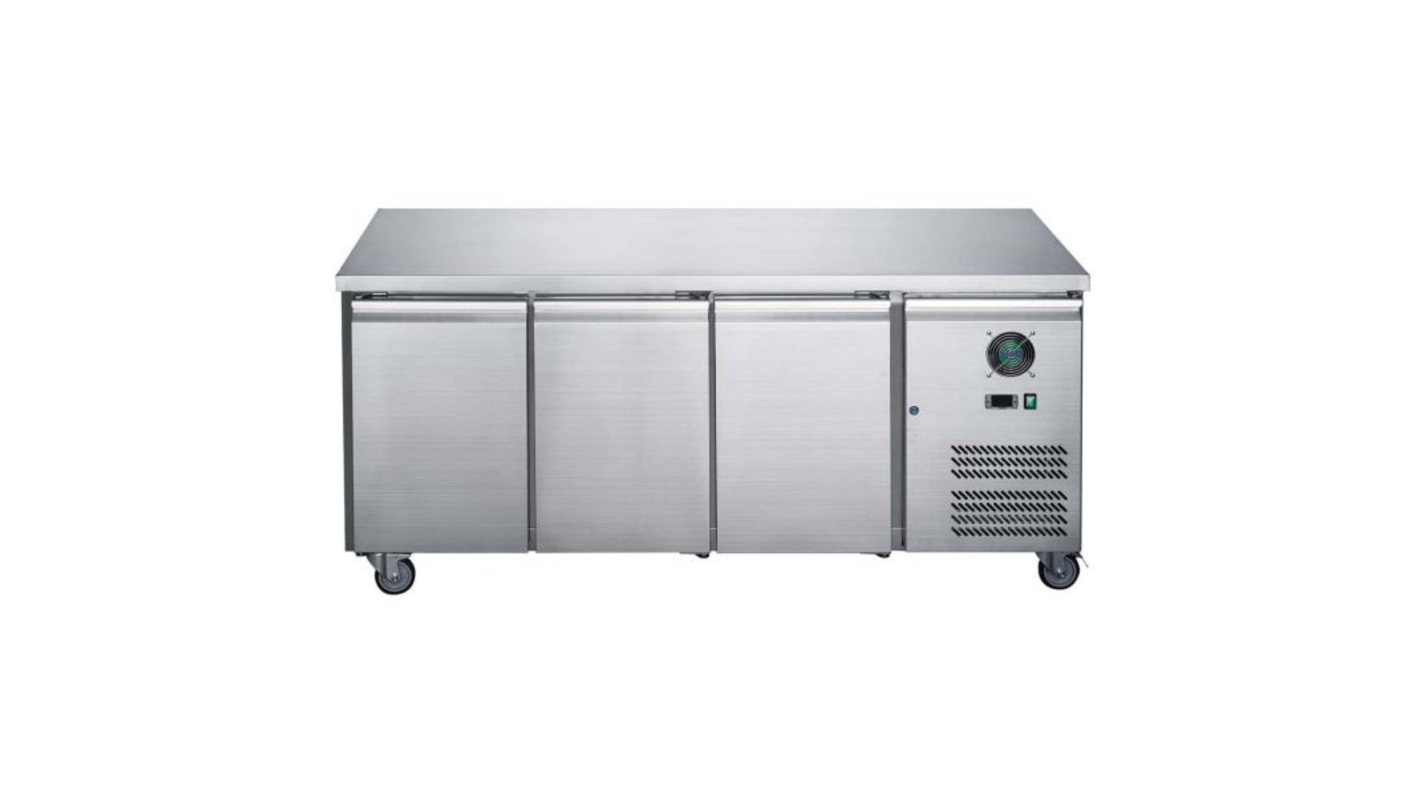 LCE LD3100BT Stainless Steel Solid 3-Door Bench Freezer | Harvey Norman