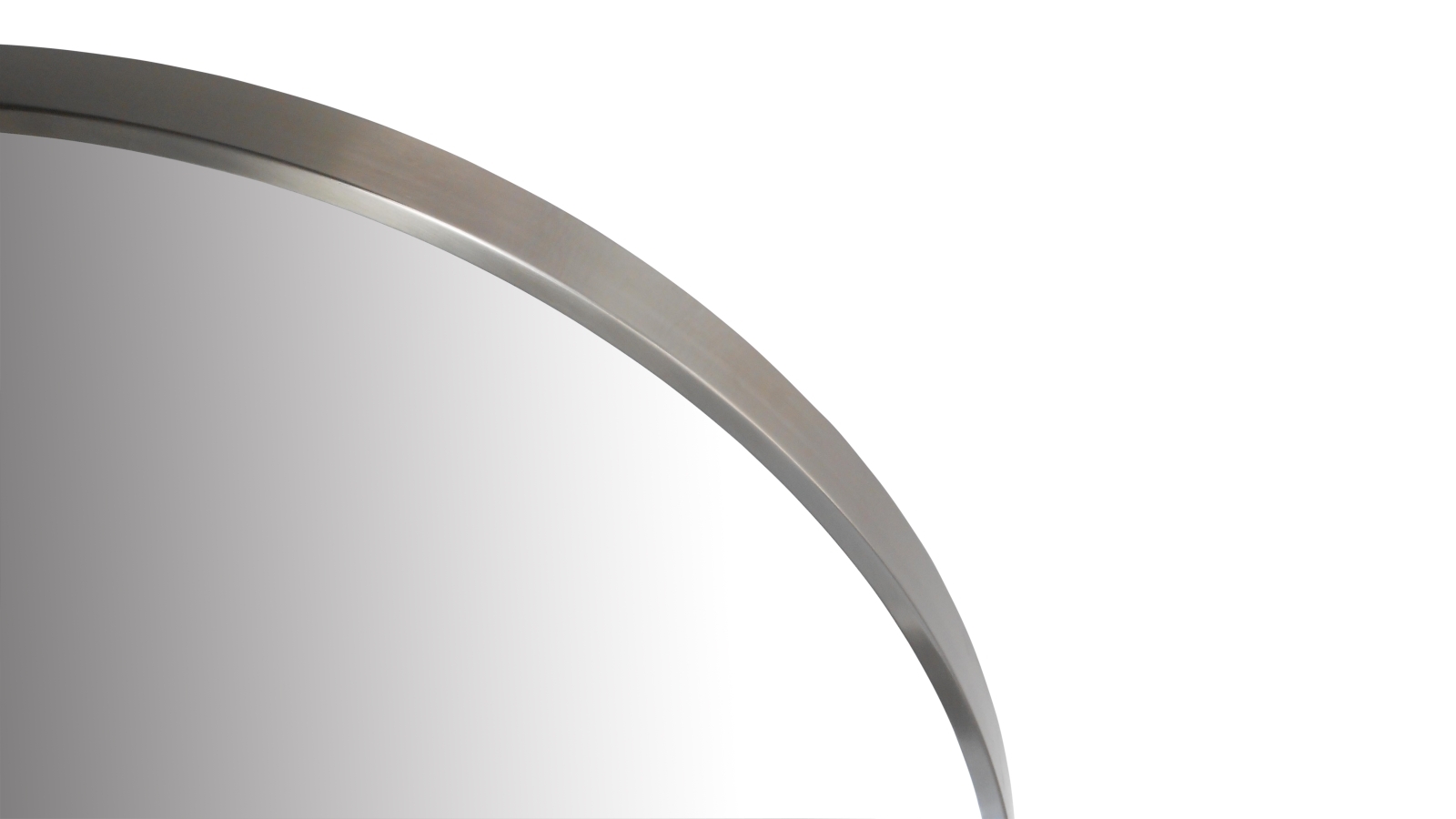 Ledin Mirage Round 700mm Satin Steel Framed Mirror | Harvey Norman