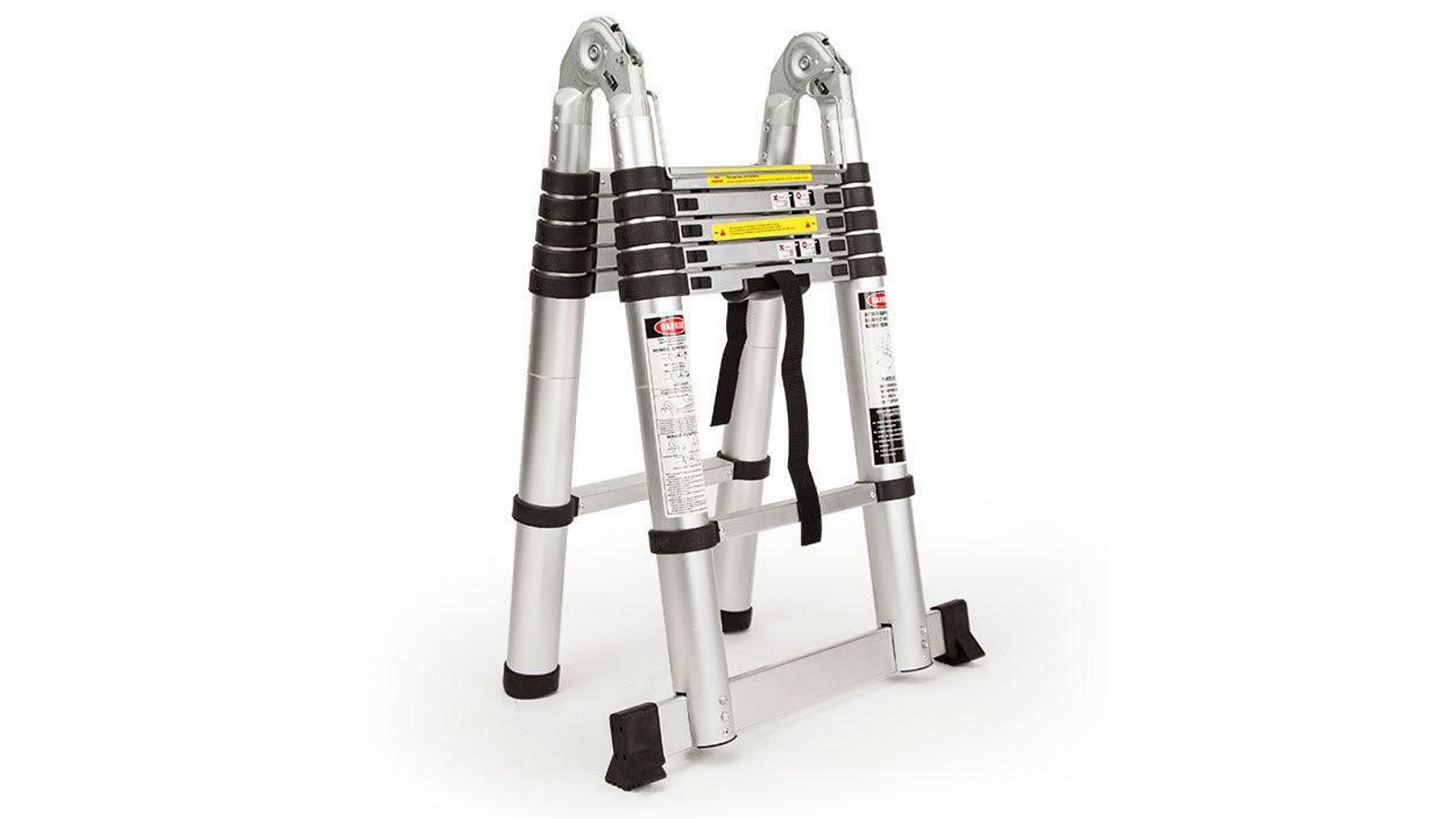 Bullet 3.8m Multipurpose Telescopic Folding Aluminium Ladder with Alloy ...