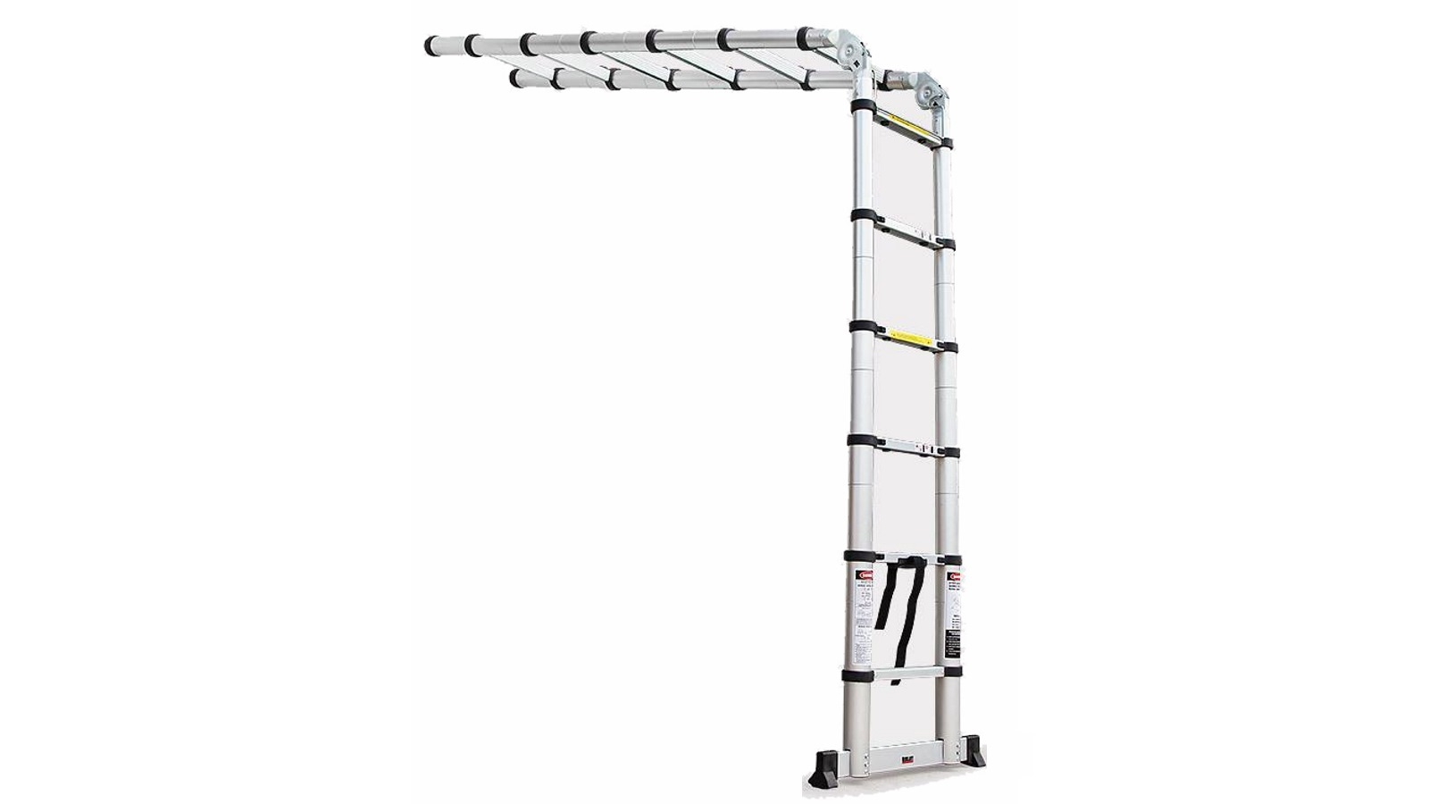 Bullet 3.8m Multipurpose Telescopic Folding Aluminium Ladder with Alloy ...