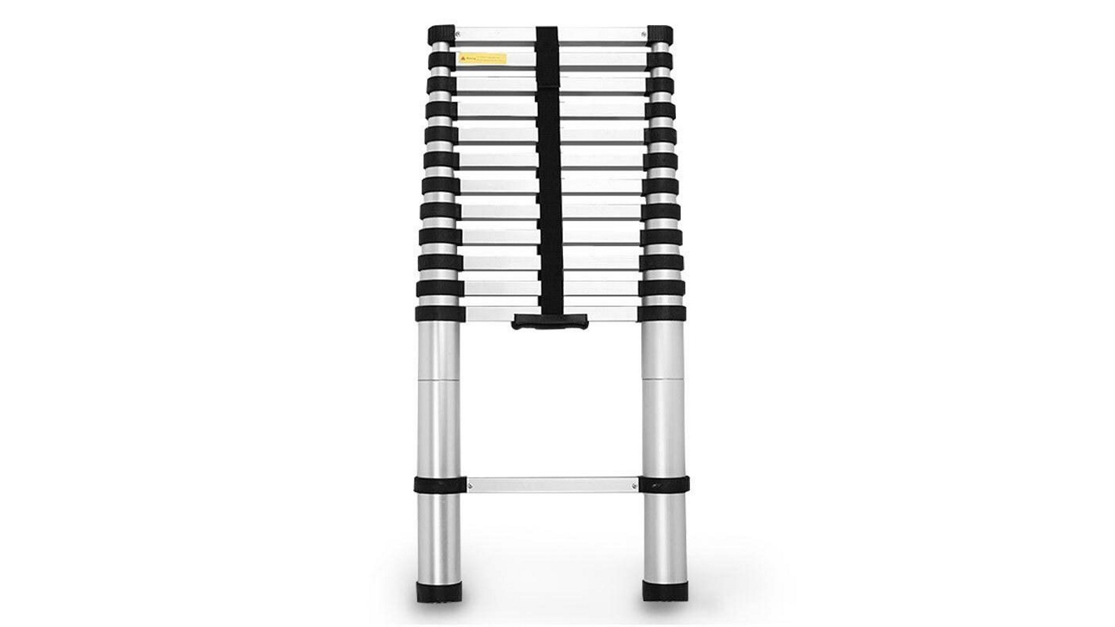 Bullet 3.8m Multipurpose Telescopic Extendable Steps Aluminium Ladder ...