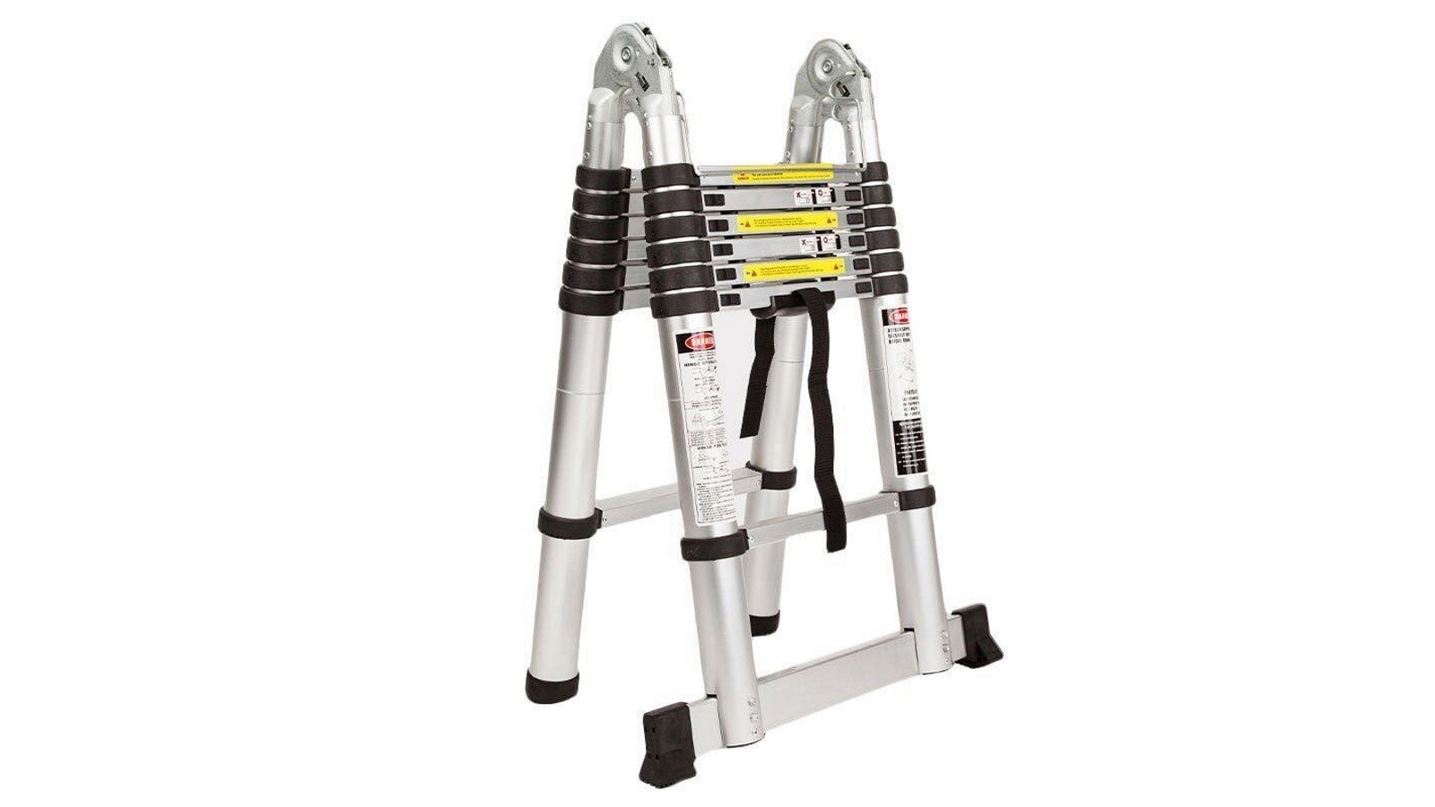 Bullet 4.4m Multipurpose Telescopic Folding Aluminium Ladder with Alloy ...