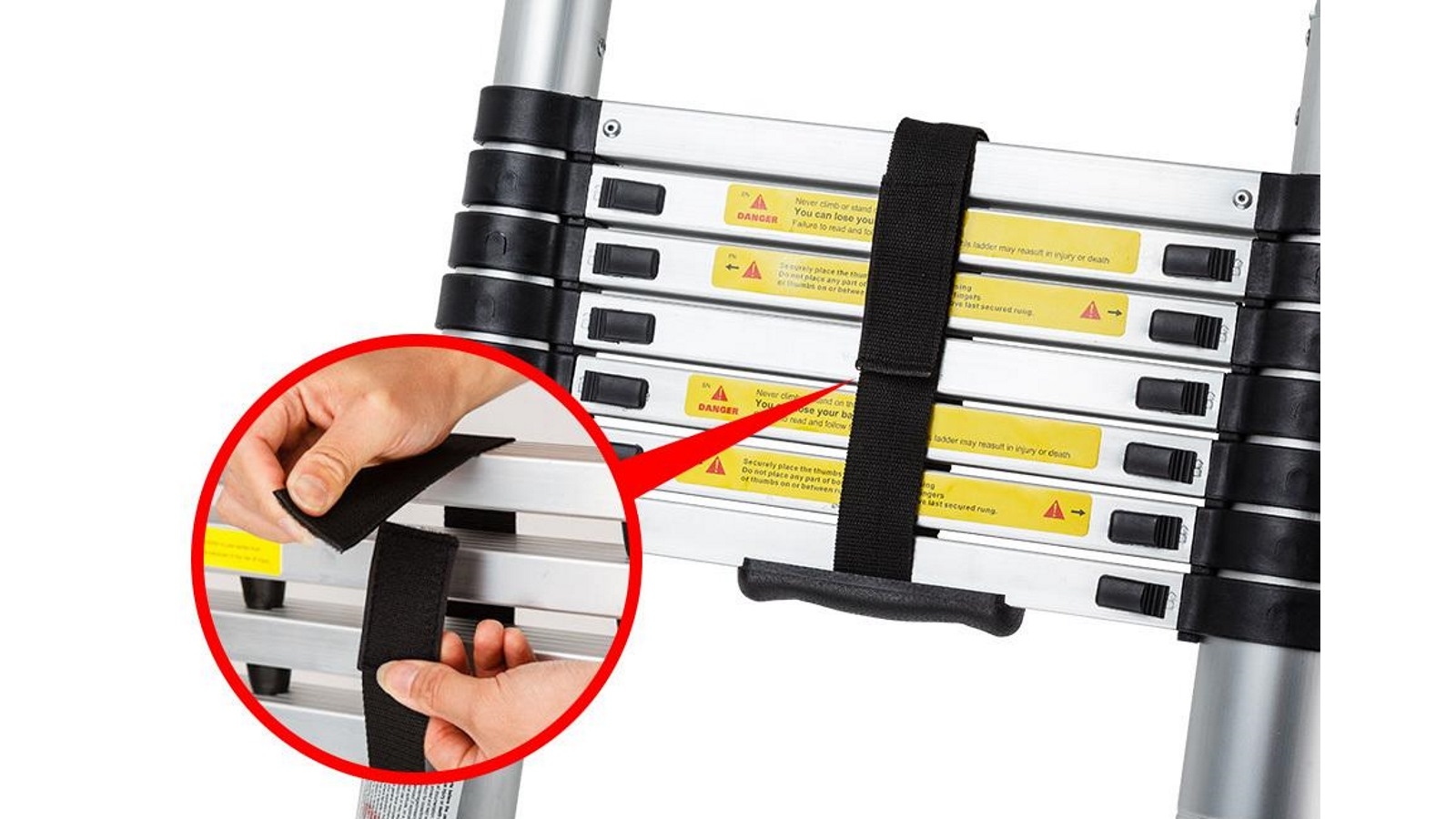 Bullet 5m Telescopic Aluminium Multipurpose Ladder Extension Alloy Step Harvey Norman