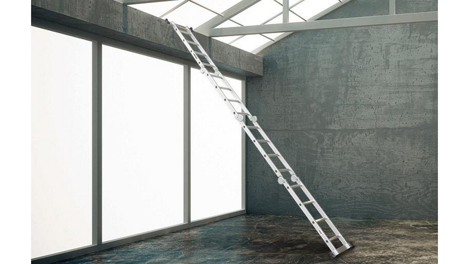 Bullet 5.8m Multipurpose Ladder Aluminium Extension Folding Adjustable ...