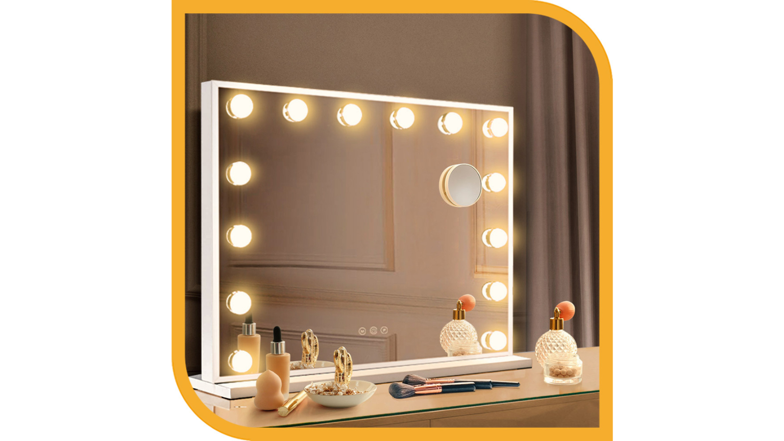 Simplus Freestanding Hollywood Makeup Mirror with LED Light - 50cm ...