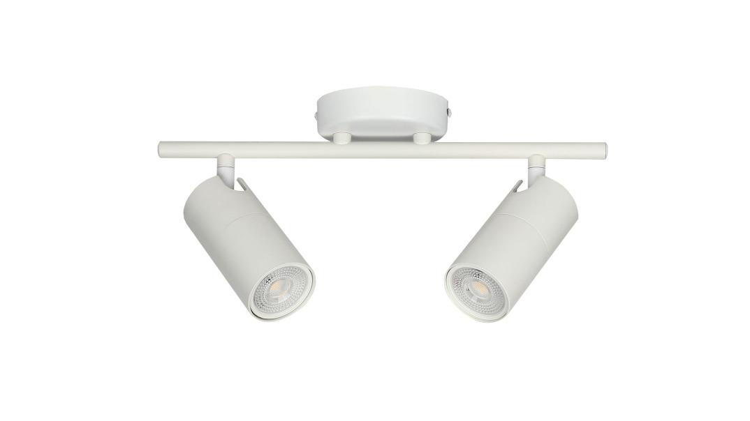 CLA Lighting GU10 2-Head Adjustable IP20 Interior Spotlight - White ...
