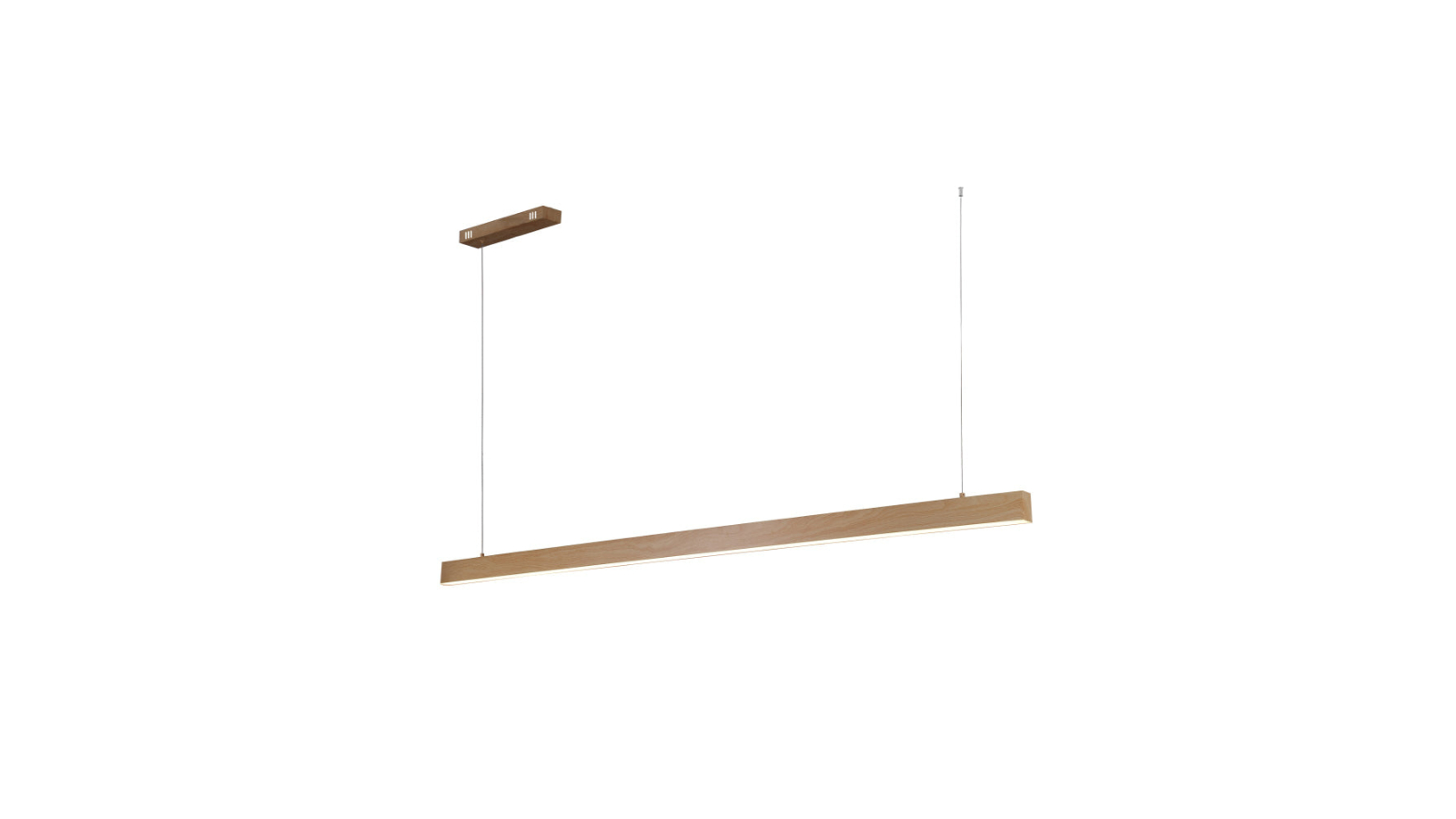 Luminea Lewis Small Modern LED Hanging Pendant Light - Wood | Harvey Norman