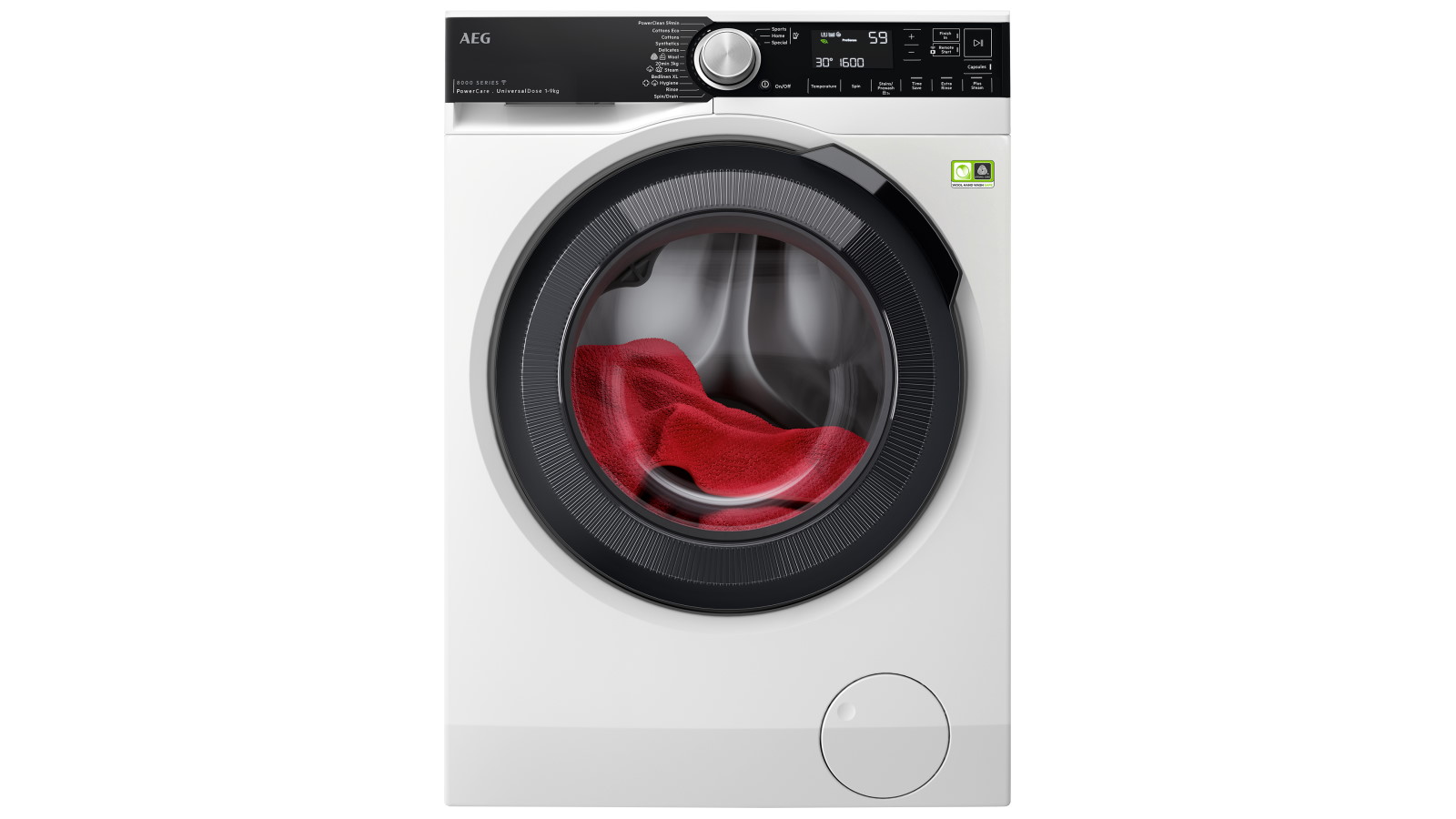 AEG 9kg 8000 Series UniversalDose Front Load Washing Machine | Harvey ...