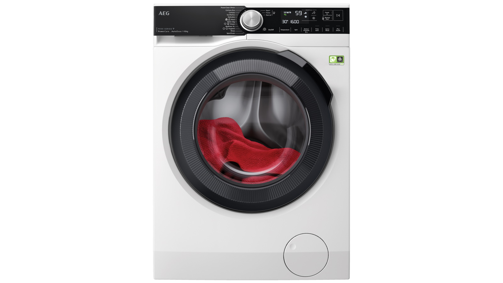 AEG 10kg 9000 Series AutoDose Front Load Washing Machine | Harvey Norman