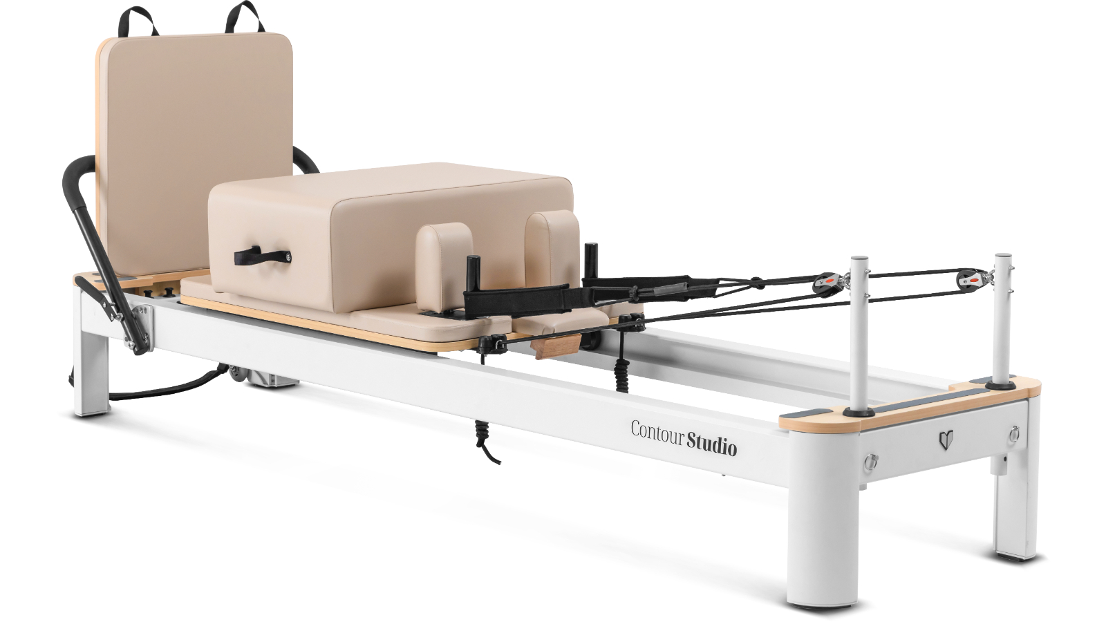 Lifespan Fitness Beige Reformer Contour Studio Commercial Pilates Set ...