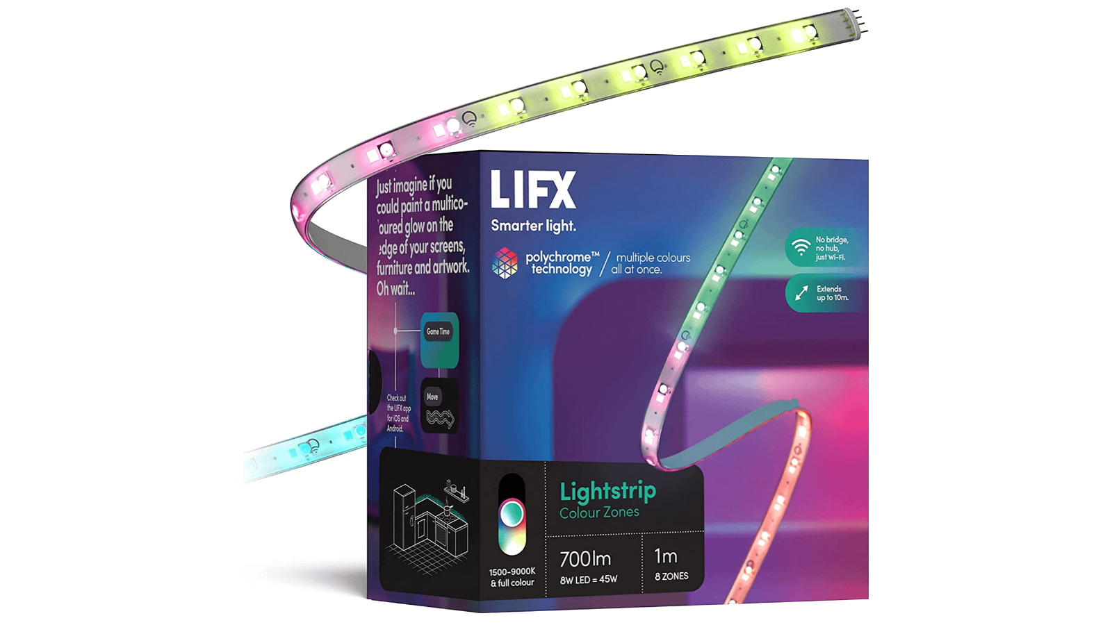 LIFX Lightstrip Colour Zone 100cm Starter Kit Smart LED Light | Harvey Norman