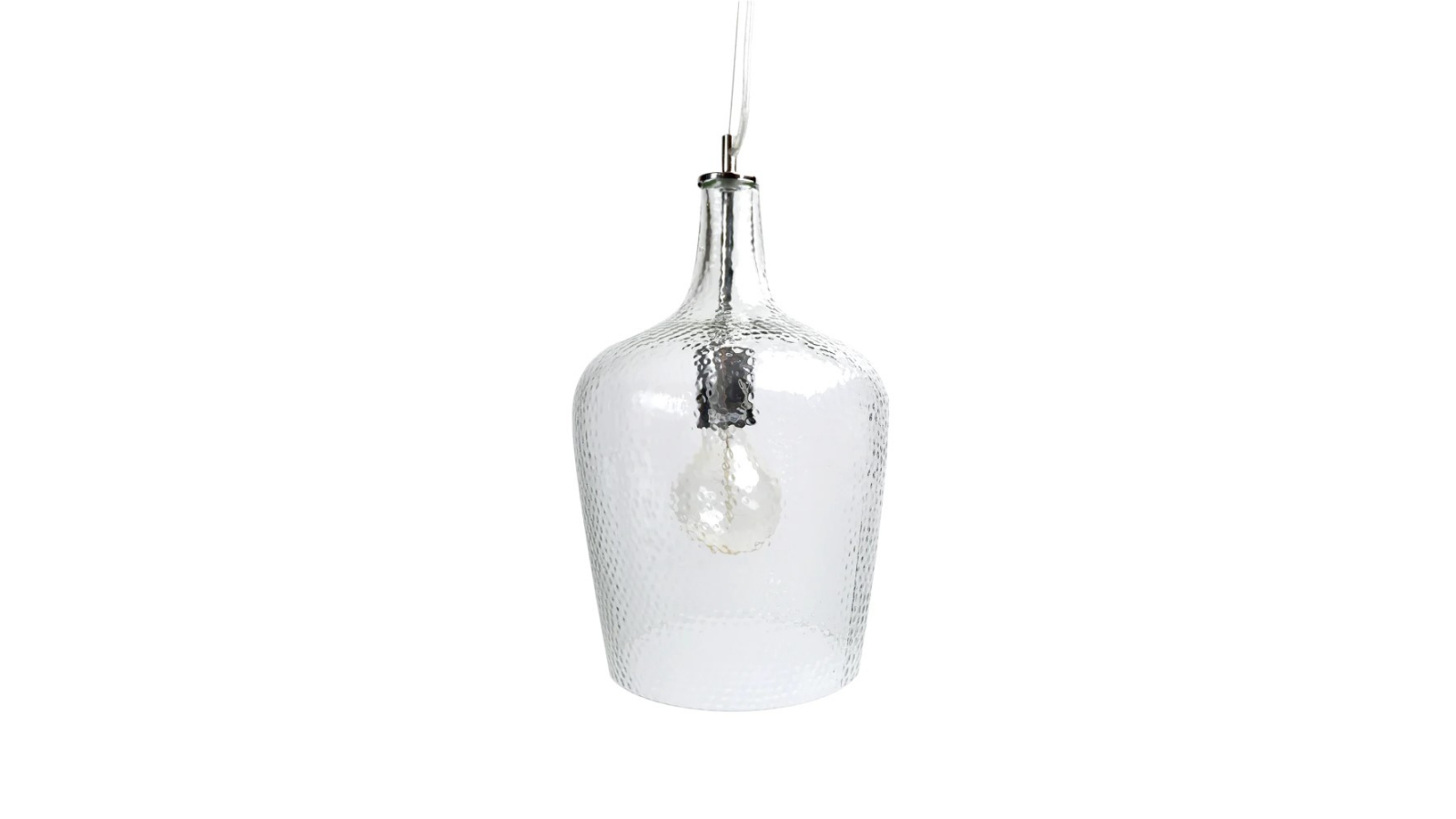 Luminea Lily Glass Hanging Pendant Lamp - Clear | Harvey Norman