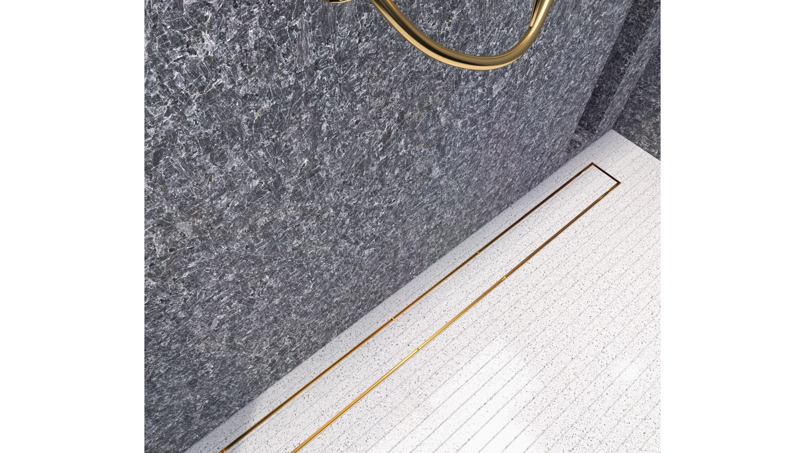 Linsol EzyFlow 1200 TIle Insert Channel Grate - Brushed Brass | Harvey ...