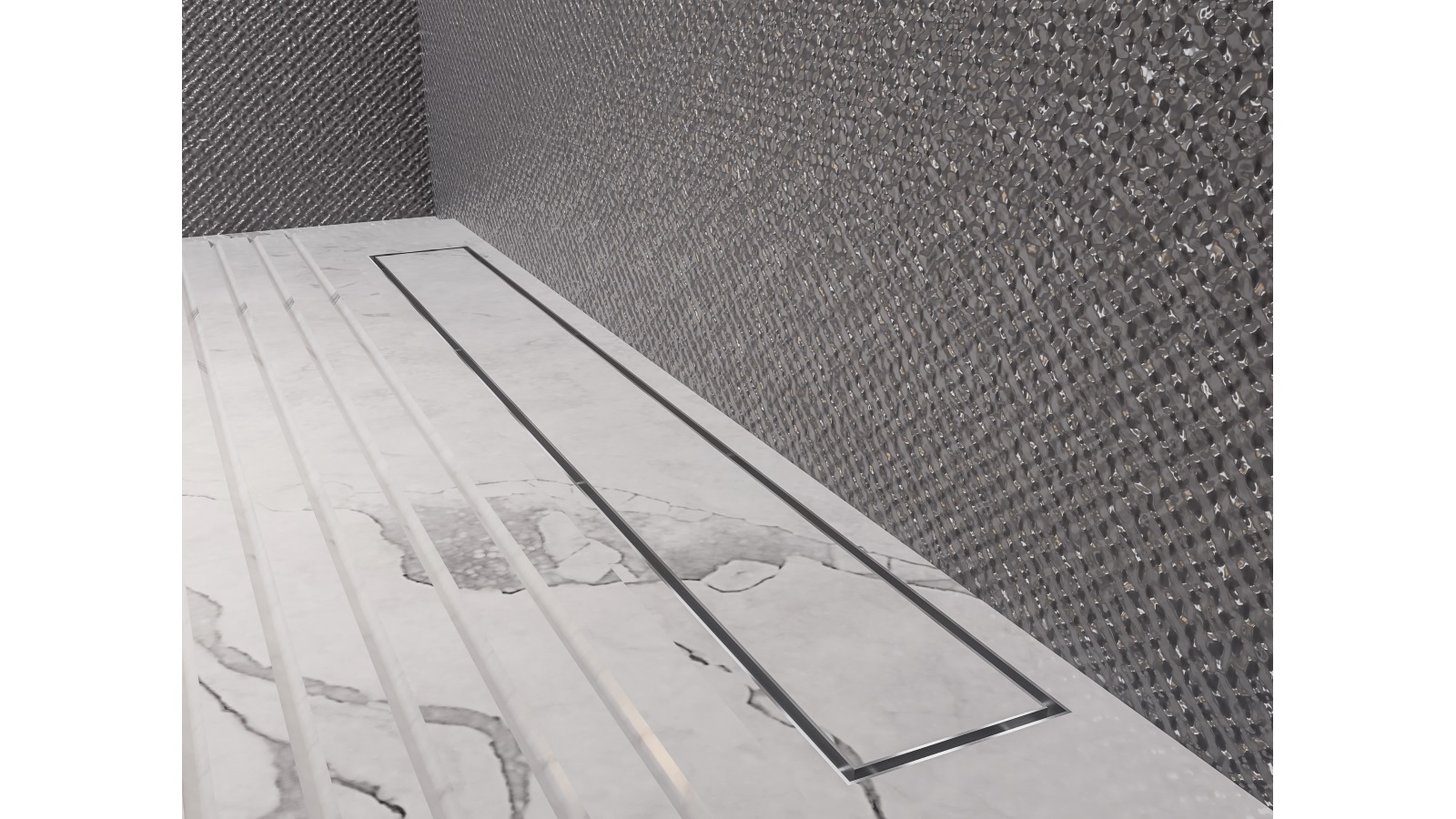 Linsol EzyFlow 900 Tile Insert Channel Grate - Brushed Stainless ...