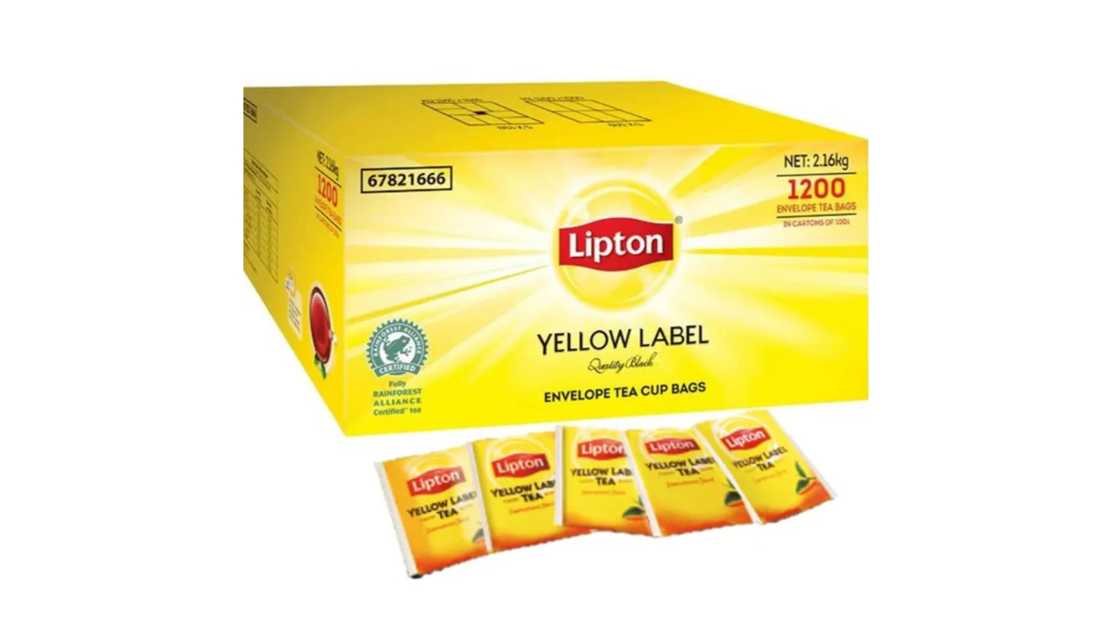 Lipton 1200 Piece Quality Blend Envelope Tea Bag - Yellow | Harvey Norman