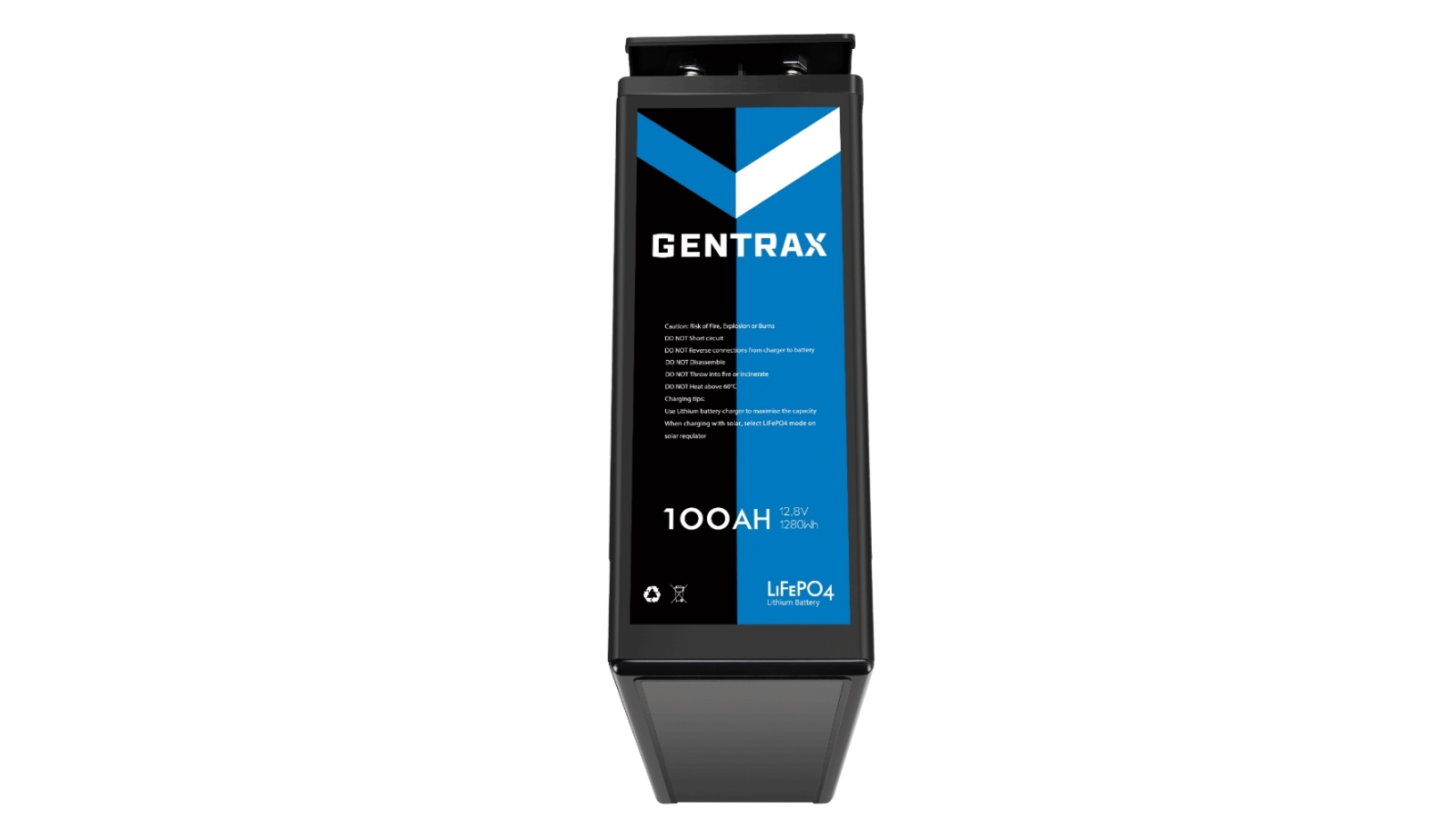Gentrax 12V 100Ah Slim Lithium Battery | Harvey Norman