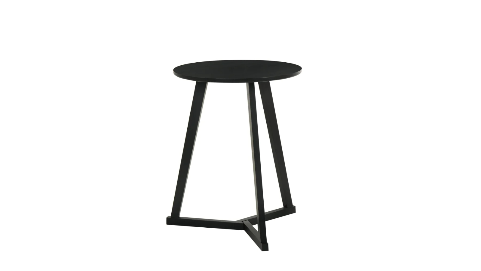 Paragon Liza Modern Wooden Round Side End Lamp Table - Black | Harvey ...