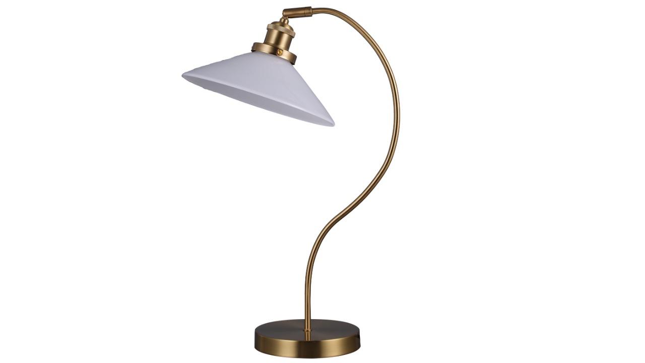 Lexi Lighting Gemma Glass Table Lamp - White | Harvey Norman
