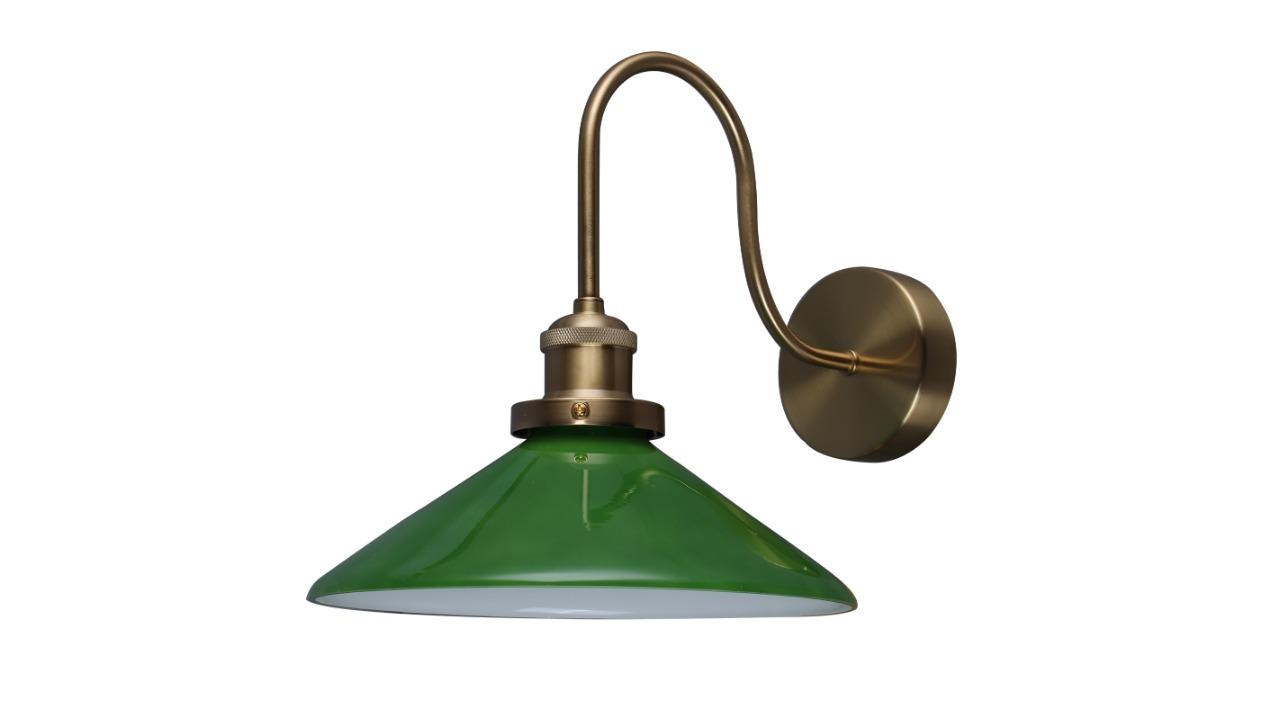 Lexi Lighting Gemma Glass Wall Light - Green | Harvey Norman