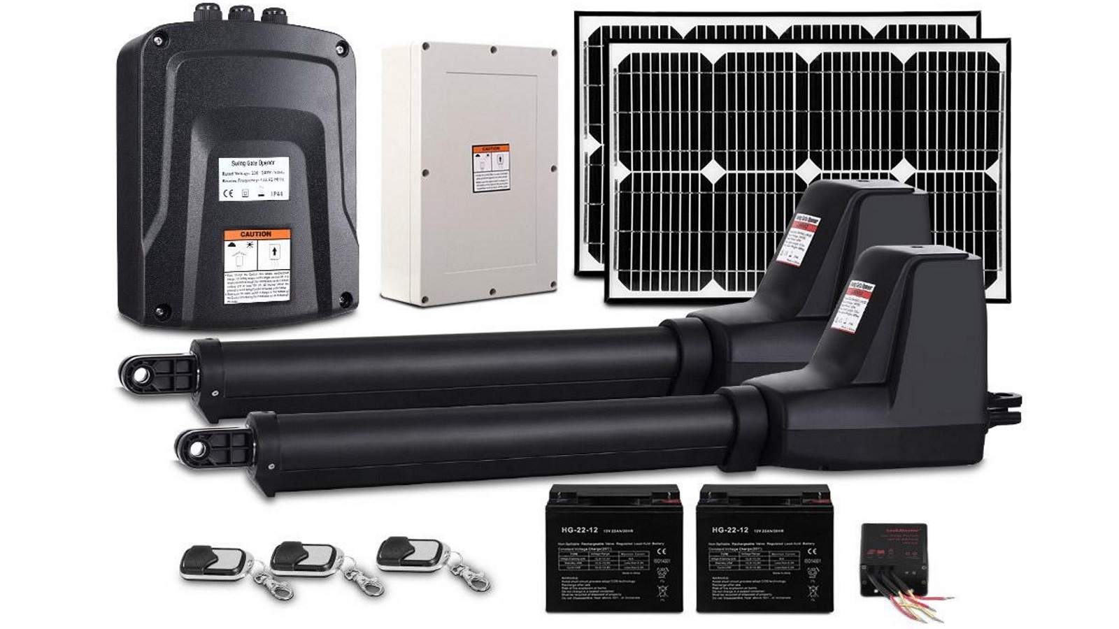 Lockmaster Dual Swing Gate Opener 40W Solar Panel - 800kg | Harvey Norman