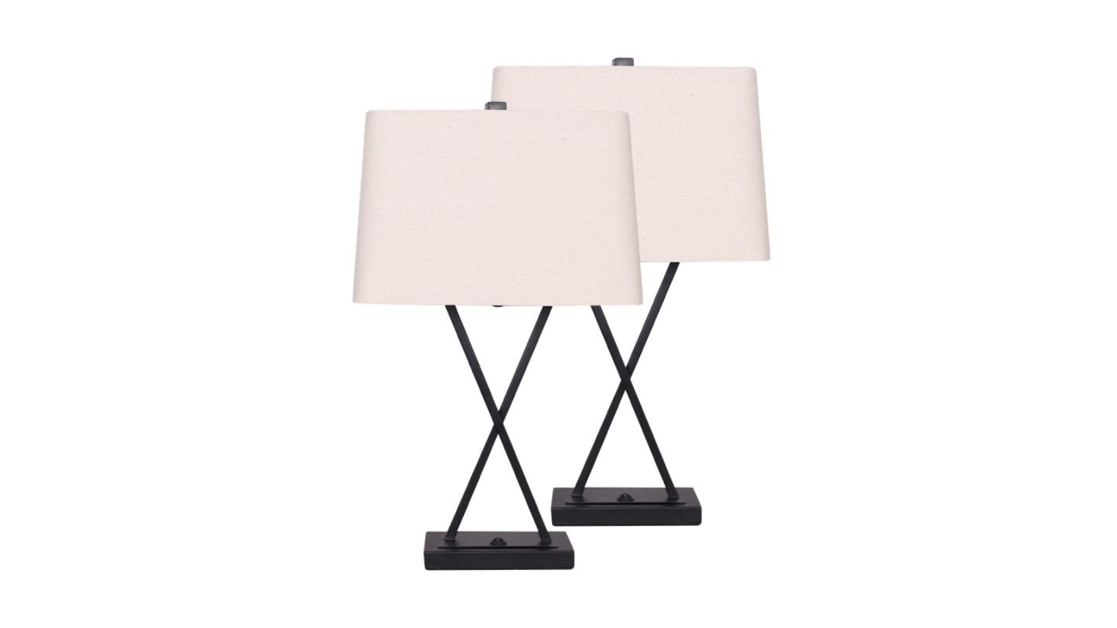 Sarantino Metal Table Lamp with X Stand | Harvey Norman