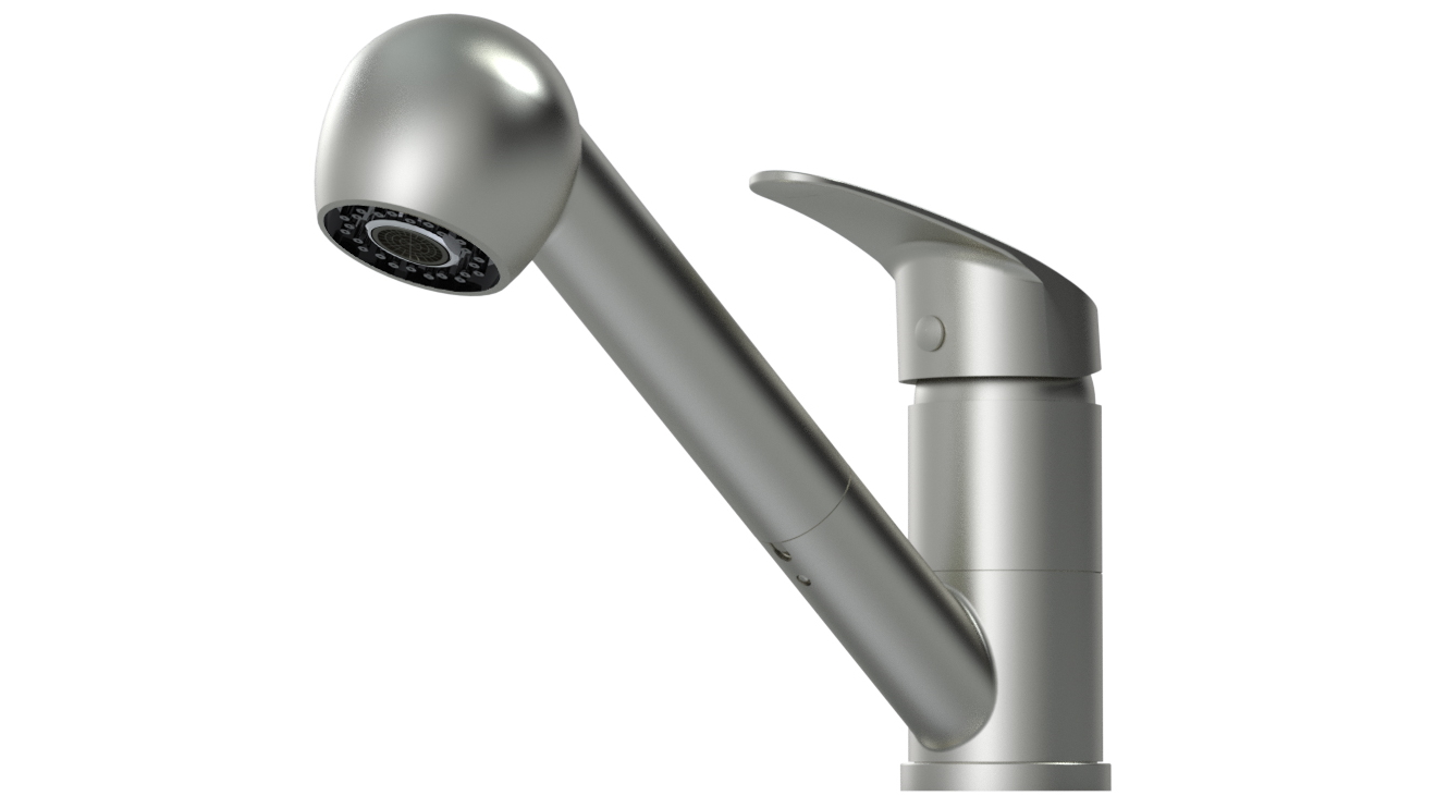 Oliveri London Pull Out Spray Mixer - Brushed Nickel | Harvey Norman