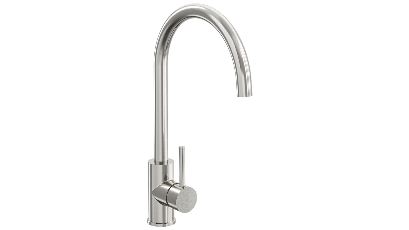 Linsol Louis S2 Gooseneck Sink Mixer - Brushed Nickel | Harvey Norman