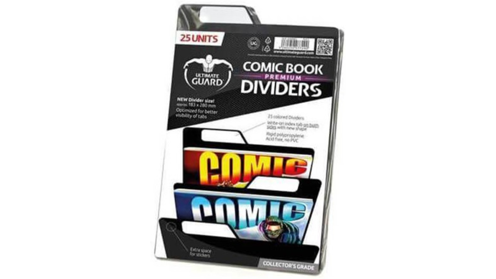 Ultimate Guard Pack of 25 Premium Comic Book Divider - Black | Harvey ...