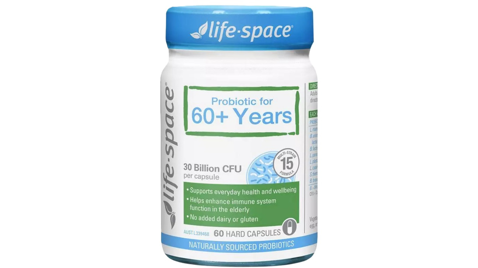 Life Space Broad Spectrum Probiotic for 60+ Years 30 Billion - 60 ...