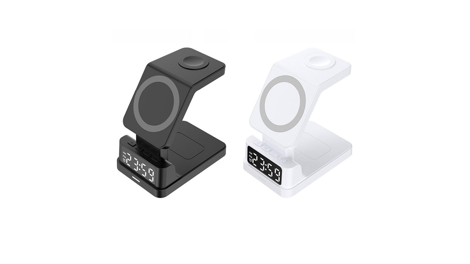 Megajoy 4-in-1 Fast Charging 15W Magsafe Alarm Clock Wireless Charger ...