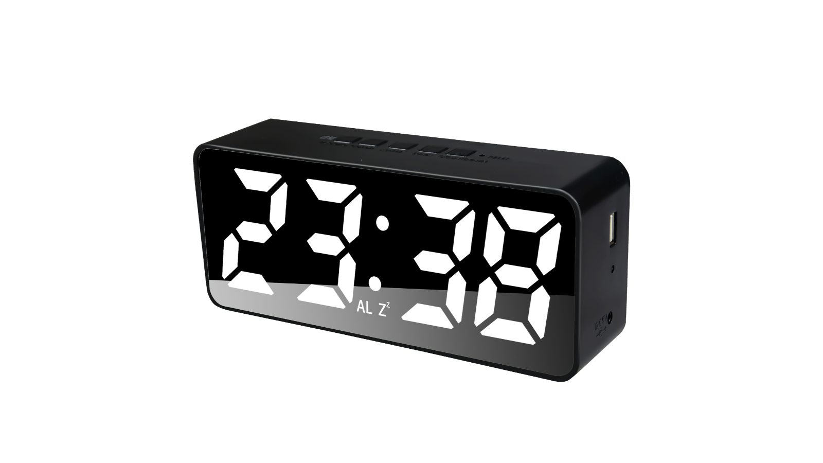 TODO LED APP Control Rechargeable Digital Alarm Clock - Black | Harvey ...