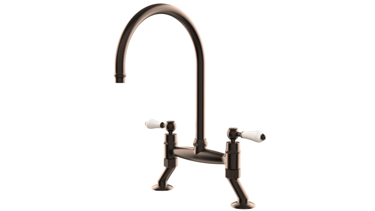 Turner Hastings Ludlow Bridge Mixer Tap - English Bronze | Harvey Norman