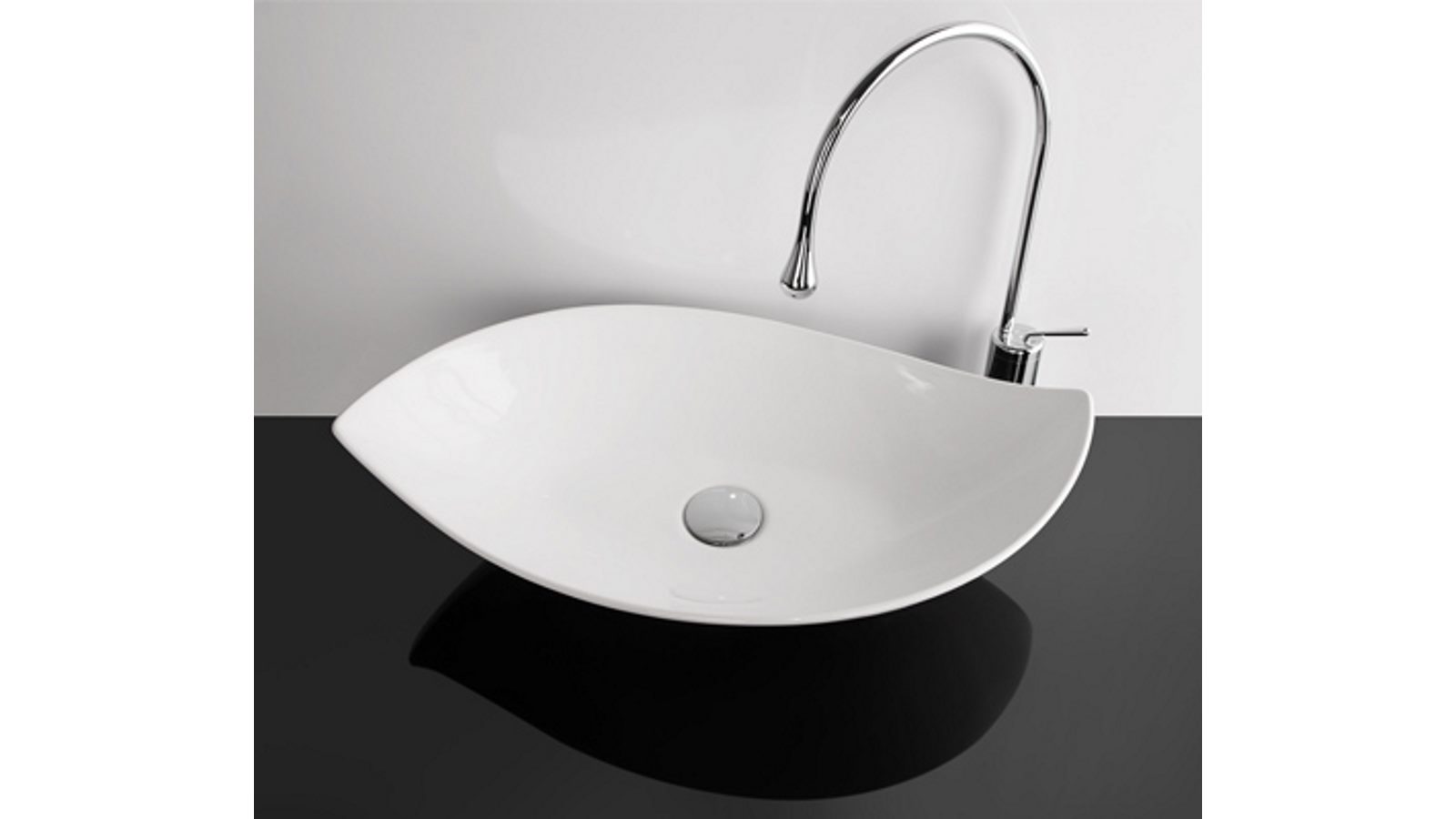 Studio Bagno 650 Piroga Above Counter Basin - Gloss White | Harvey Norman