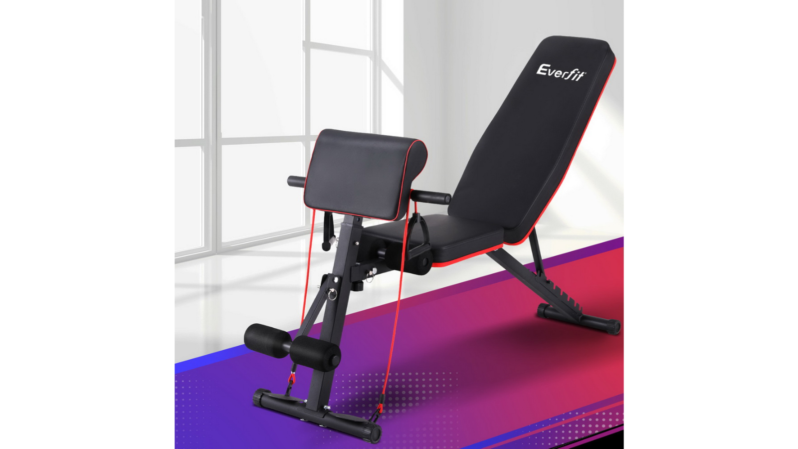 Everfit Preacher Curl Bench Press Dumbbell Stool 260kg Adjustable ...